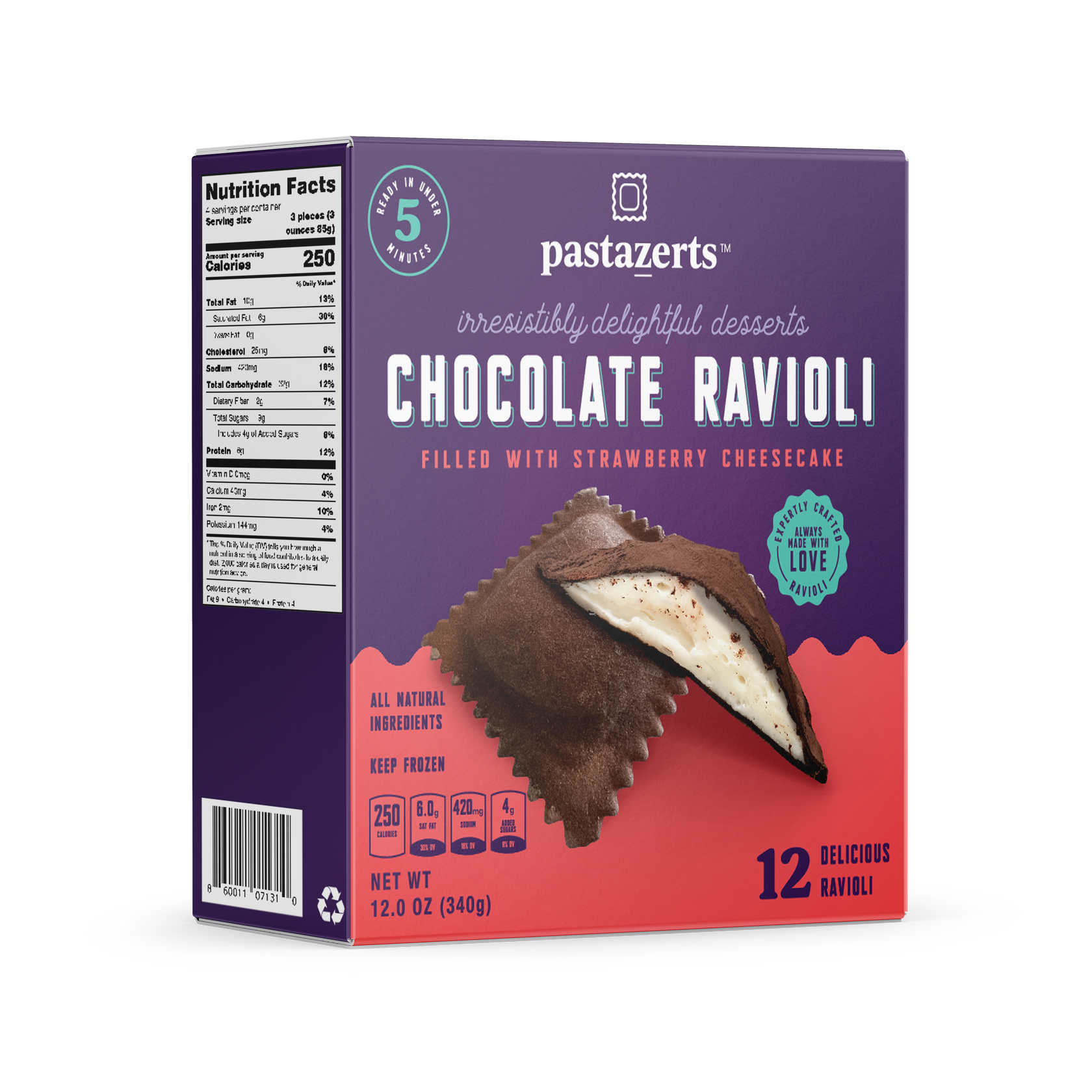 Strawberry Cheesecake Ravioli | Chocolate Cake Ravioli | Pastazerts