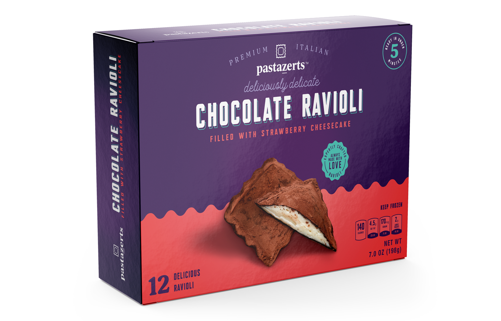 Strawberry Cheesecake Ravioli | Chocolate Cake Ravioli | Pastazerts